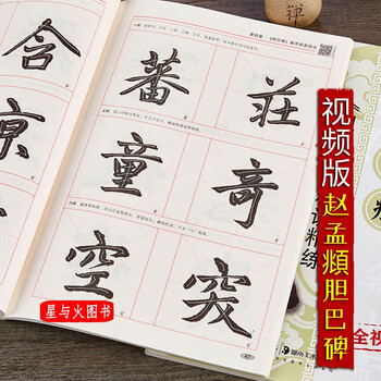 赵孟頫胆巴碑 全视频版 精讲精练教程升级（扫码看视频）米字格赵体毛笔楷书书法等级考试培训教材临摹字帖