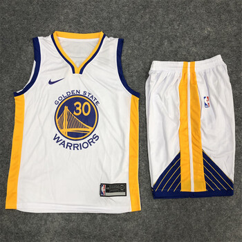潮穿搭篮球服套装透气背心库里30号球衣真两件T恤情侣球服定制diy 白色库里30上衣+短裤 XL(身高165-170cm)