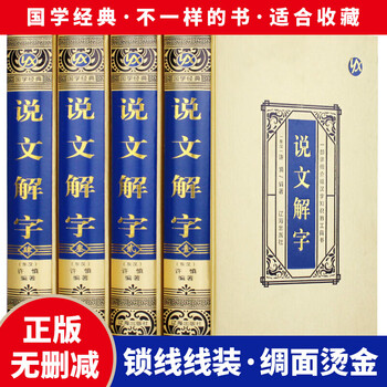 【绸面精装】正版4册 说文解字 原版许慎 语言文字图解说文解字段玉裁注部首通论说文解字详解部首咬文嚼字文字汉字研究工具书