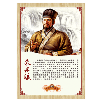 中医文化宣传画海报古代中华十大名医名师相肖像头像画像挂图墙贴画覆膜贴纸WSA WSA59-06 朱丹溪 70*50厘米 覆膜防水PP贴纸
