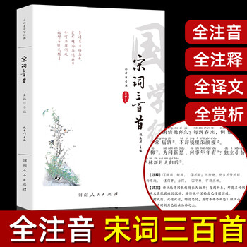 宋词三百首 鉴赏全解全本注音版注释译文赏析无障碍古诗词诵读本 中小学生成人推荐宋词300首鉴赏书籍