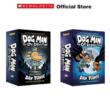 学乐 神探狗狗1-6套装 英文原版 正版 儿童漫画书 Dog Man: The Supa Epic Collection (Dog Man #1-6 Boxed Set) （7-12岁）