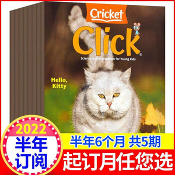 【半年订阅】Click科利克点击世界英文原版杂志2022年3月-8月Media蟋蟀童书3-6岁幼儿科普自然艺术期刊书刊 【半年订阅】2022年3-8月