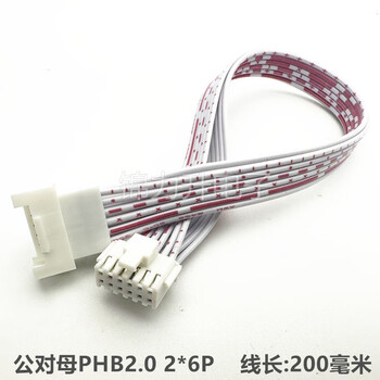 PHB2.0mm间距双排端子线连接线单头双头电子线带扣2*2 3 4 5 6 7P 公对母PHB2.0 2*6P 200毫米【图片 价格 品牌 报价】-京东