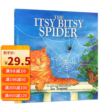 英文原版The Itsy Bitsy Spider 廖彩杏推荐 入门儿歌童谣绘本