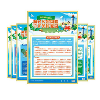 2022年防灾减灾周主题 减轻灾害风险 守护美好家园  2022年安全生产月咨询日活动宣传品 ZAG0184  2022防灾减灾周主题挂图6张