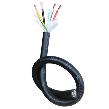 【番禺五羊TRVV抗拉扯高柔性拖链电缆2/3/4/6/8芯0.5/0.75/1/1.5/2.5平方耐油国标坦克链线 8*0.5平方100米】番禺五羊 TRVV抗拉扯高柔性拖链电缆2/3/4/6 ...