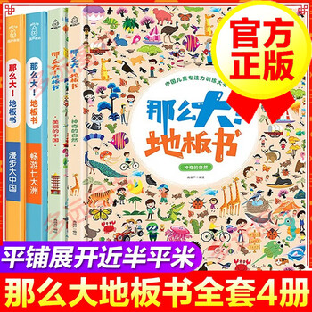 【正版包邮】那么大地板书全套4册 儿童专注力训练书 神奇的脑力游戏 3-6岁绘本早教书籍