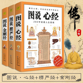 全三册】 图说心经 楞严经 金刚经 文白对照 图解佛教三大经书佛学佛家佛门佛教经典入门书籍佛
