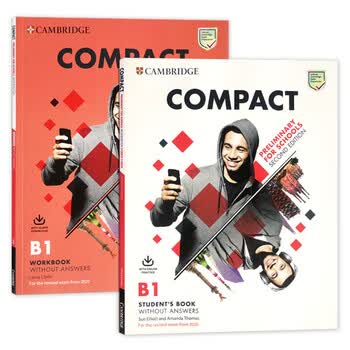 剑桥PET:Compact Preliminary For Schools B1(课本+练习册）套装
