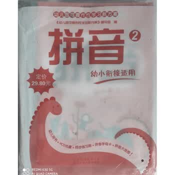 幼儿园可操作性学习新方案拼音课程 拼音 2 下册 幼小衔适用 幼儿用书 同步练习拼音字母卡拼