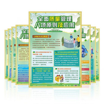 2022年质量月宣传单  深入实施质量提升行动 大力推进质量强国建设海报 全面质量管理八项原则及应用ZLG0007