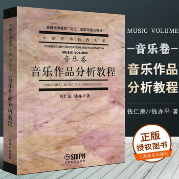 正版音乐作品分析教程 音乐卷 中国艺术教育大系 普通高等教育九五重点教材 上海音乐出版社 钱仁