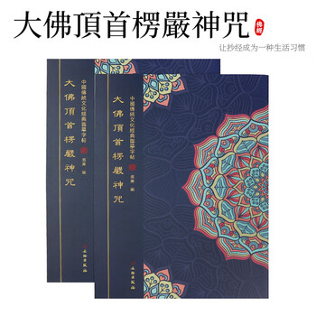 楞严咒经书抄经本楞严经手抄本经文临摹硬笔佛经字帖结缘复古 6本+1笔20芯+笔袋经袋