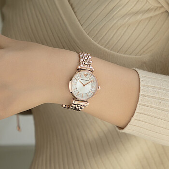 【安普里奥·阿玛尼AR11446】安普里奥·阿玛尼（Emporio Armani）满天星手表钢带时尚石英女士腕表送女友生日礼物AR11446 ...