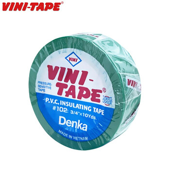 【VINI-TAPE#102-绿色】VINI-TAPE 日本进口维尼Denka 电气绝缘胶布 无铅电工胶带阻燃防潮 环保PVC材质 #102 ...