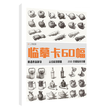 临摹卡60幅单体素描静物2022一线美誉教学基础素描纸美术参考素材图片高清手绘画创意小清新艺术明信片