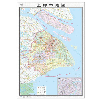 2022年 中国分省地图 107*76厘米 无折痕版 覆膜防水墙贴挂图 上海地图