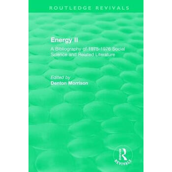 Routledge Revivals: Energy II (1977): A Bibliog