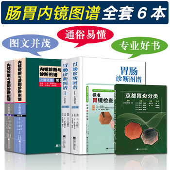 全套6册 京都胃炎分类+标准胃镜检查+内镜诊断与鉴别诊断图谱+胃肠诊断图谱 上下消化道 