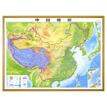 【浮雕3d版】立体地形图 中国地图 2022新 3d凹凸立体地图 约1.1*0.8米真实复刻地势地 中国地形图