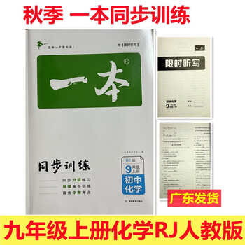 现货2022秋 一本同步训练 九年级上册化学 RJ人教版 初中生中考化学辅导练习题全解全练 初三9年