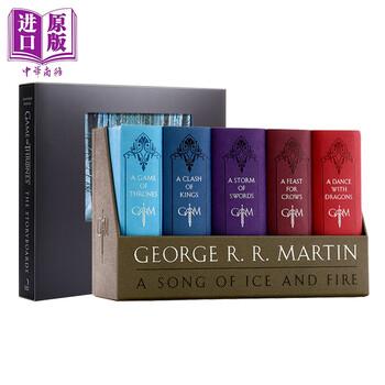 冰与火之歌5册皮革版套装 英文原版A Song of Ice and Fire权力的游戏8故事设定集
