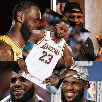 小皇帝詹姆斯乔丹麦迪库里海报8张篮球NBA球星周边写真宿舍墙贴纸 詹姆斯海报(8张随机)