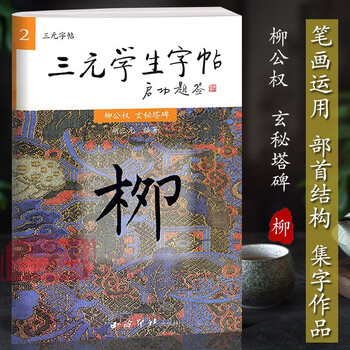 三元学生字帖启功题签 柳公权玄秘塔碑 胡三元笔画运用+部首结构+集字作品 楷书毛笔书法字帖书法入门自学临摹教材 西泠印社出版社
