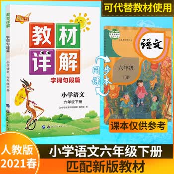 2021春小学六年级下册语文教材全解教材详解人教版部编版字词句状元大七彩课堂语文书同步练习家长辅导资