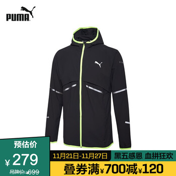 PUMA彪马官方 男子跑步训练健身外套 RUNNER 518958 黑色 01 S【图片 价格 品牌 报价】-京东