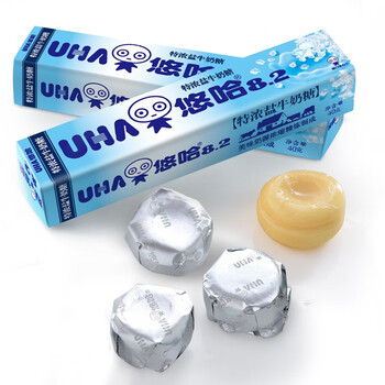 UHA悠哈 特浓抹茶牛奶糖 40g条装10粒 悠哈味觉糖抹茶味奶糖8.2喜糖奶糖硬糖儿童小零食 盐味（10粒/条）【图片 价格 品牌 报价】-京东