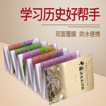 2021年 中国历史长河图 2460*295毫米 双面印刷 覆膜防水 朝代大事件纪年表地图