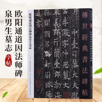 传世经典书法碑帖 欧阳通道因法师碑泉男生墓志