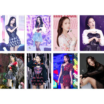 金智秀海报 全新写真JISOO周边墙贴墙纸壁纸高清挂画一套8张 集体明信片 海报43X29cm 一套8张