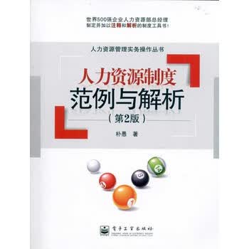 人力资源制度范例与解析 朴愚【正版书】