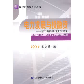 电力发展与投融资 彭文兵 上海财经大学出版社 9787564206666