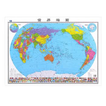 2022年全新版地图中国和世界地图中小学生高中生大号家用防水墙贴 世界地图共1张