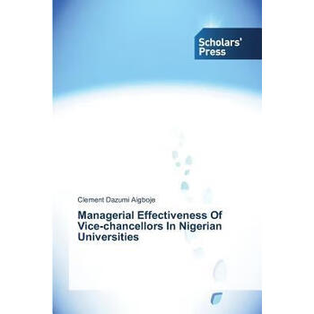 Managerial Effectiveness of Vice-Chancellors in