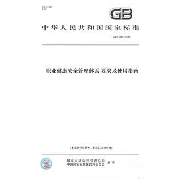 【纸版图书】GB/T 45001-2020职业健康安全管理体系 要求及使用指南 正版
