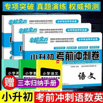 2022小升初真题卷语文数学英语考前冲刺试卷全套人教北师大通用版小学六年级下册试卷 小升初总复习必刷题6年级下册专项训练练习册初一七年级上册开心分班模拟考试 小升初全套三本【店长推荐·超值热卖】