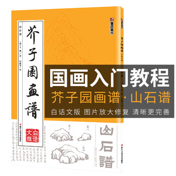 芥子园画谱 白话文版无删减芥子园画传王概著巢勋临本国画临摹画册山石画谱工笔画技法写意画入门工具教程书