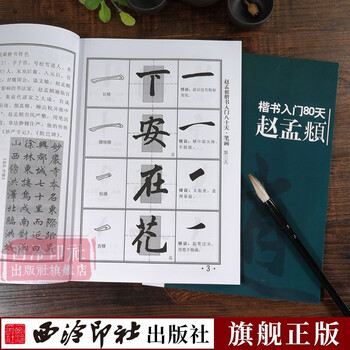 赵孟頫楷书入门80天 笔画部首+结构章法+错误示范+集字古诗 成人初学者中小学生自学楷书毛笔书法临摹技法教程 胆巴碑楷书习字帖