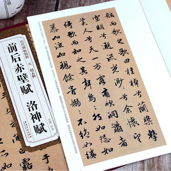 赵孟頫前后赤壁赋 洛神赋 元 历代碑帖精粹 赵体行书书法毛笔练习字帖 原帖附简体旁注 安徽美术出版社