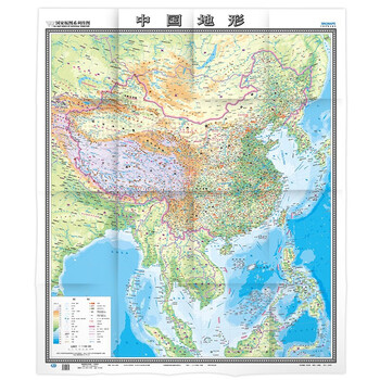 中国地形图 1050*865毫米 竖版 纸质折叠图