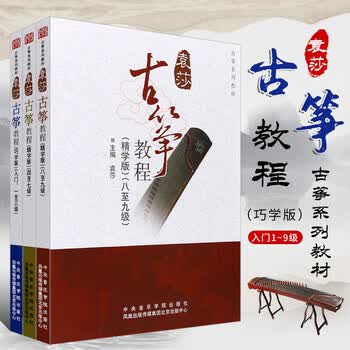 正版袁莎古筝教程 全套123册 1-9级 古筝初学入门基础练习曲教材教程书 中央音乐学院 古筝成人儿