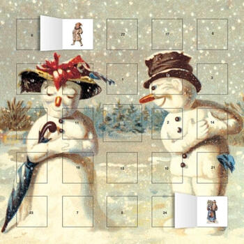 MR & Mrs Snowman Advent Calendar (with Stick...