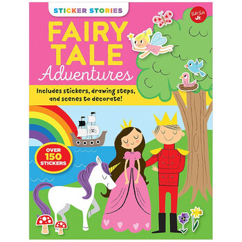现货Fairy Tale Adventures 童话冒险贴纸书 绘画步骤和场景 3-6岁