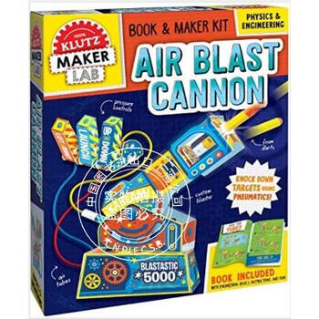 英文原版Air Blast Cannon，Klutz Maker Lab Klutz