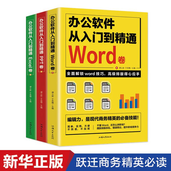 办公软件从入门到精通 办公软件自学教程 office书籍 word教程 excel教程 ppt制作 正版全套3册